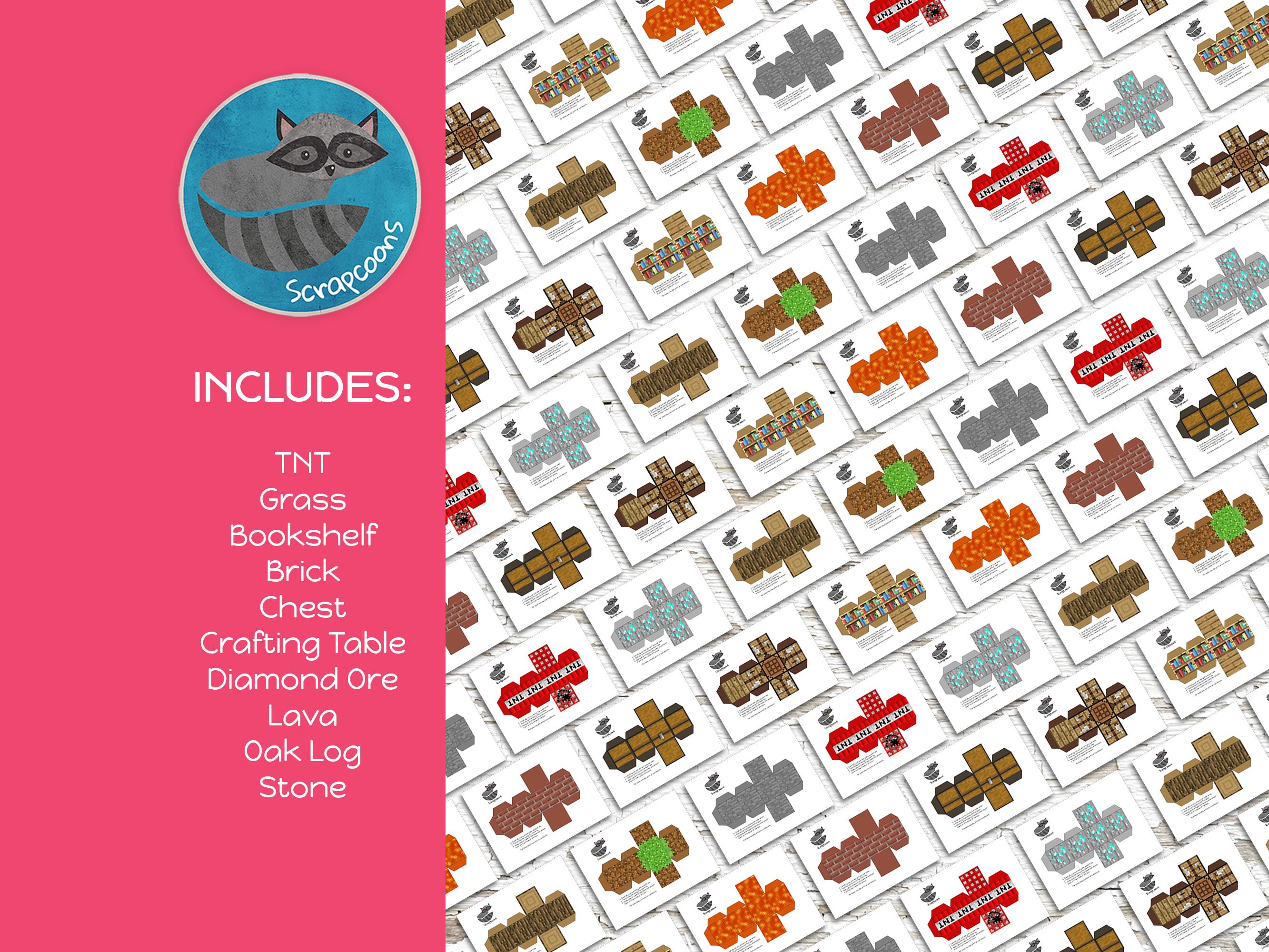 Printable Paper Miner Blocks for Kids - Cut, Fold, and Craft Away! - Etsy