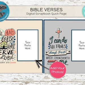 Bible Verse Digital Scrapbook Quick Page - Edit Template With Corjl - Etsy