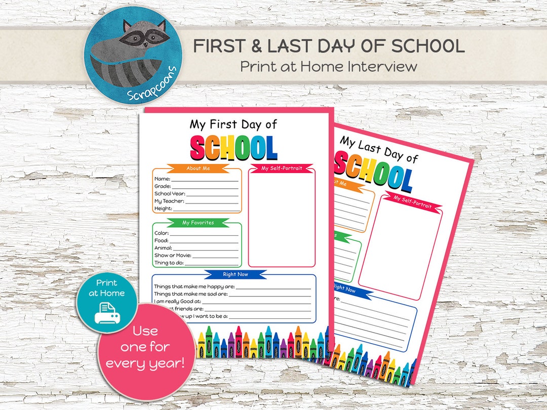 First and Last Day of School Interview Sheets - Ready for School ...