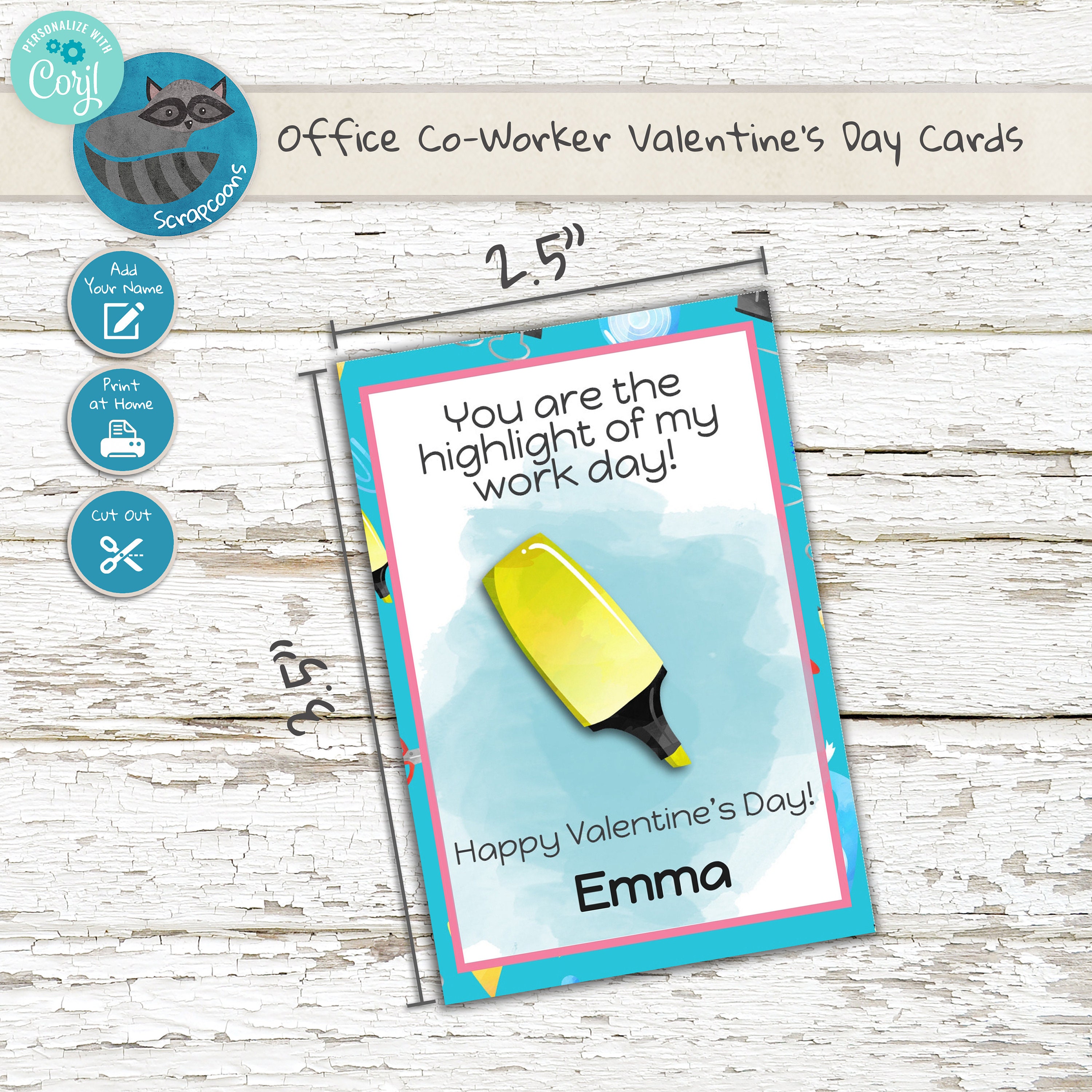 Coworker Valentine’s Day Cards - Printable Office Valentines, Funny ...