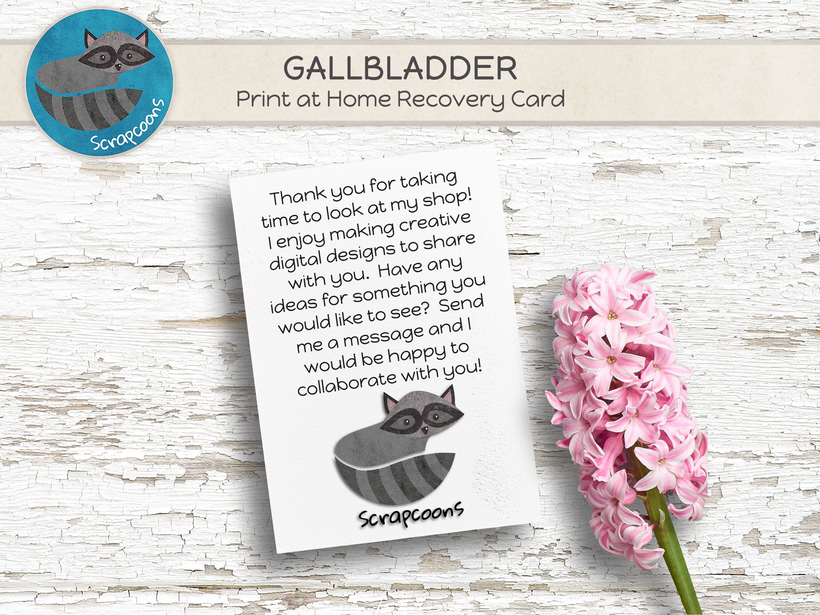 Gallbladder Surgery, Card and Envelope Printable - Etsy