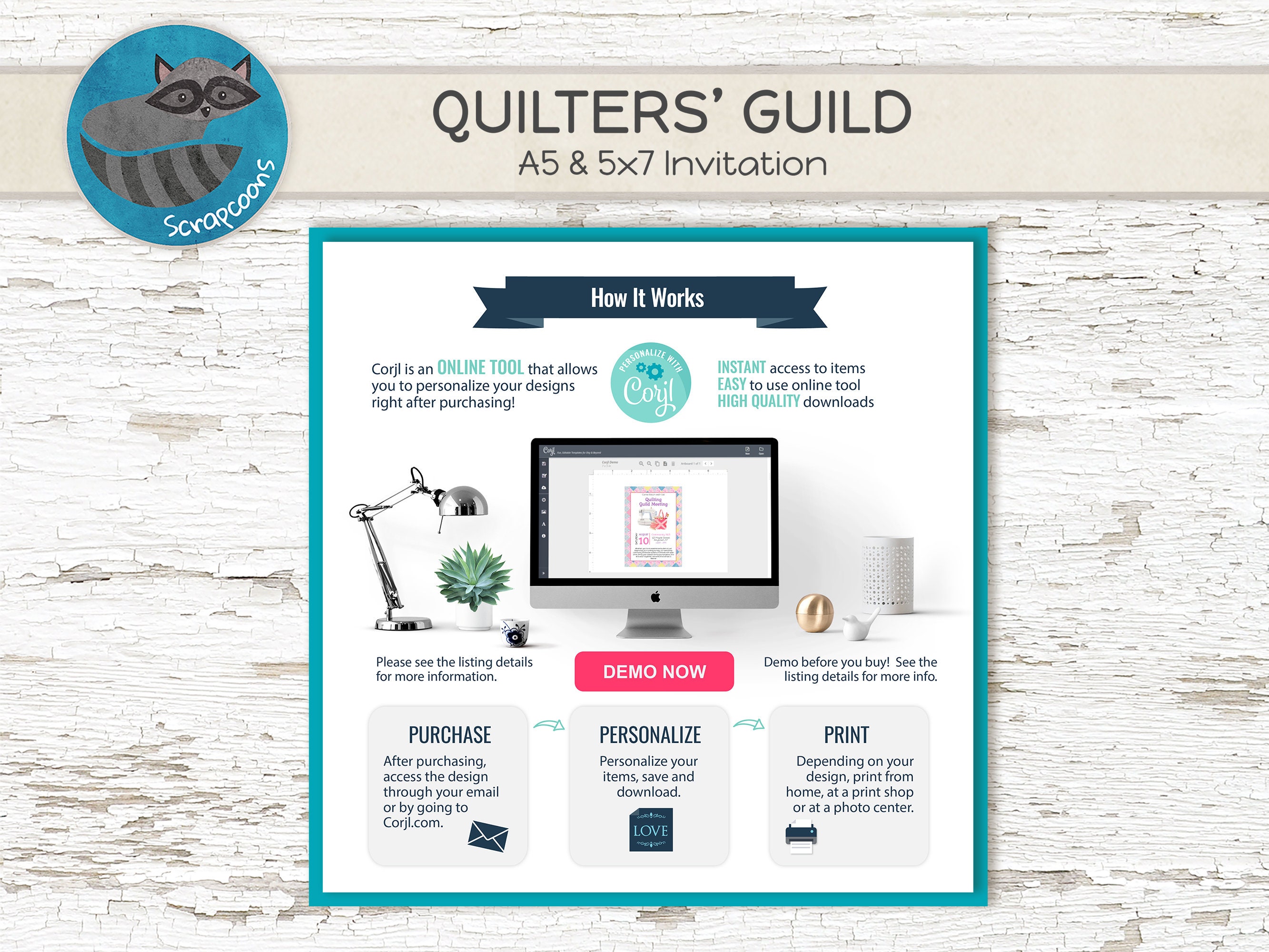 Customizable Quilting Event Invitation | Instant Download | 5x7 & A5 ...