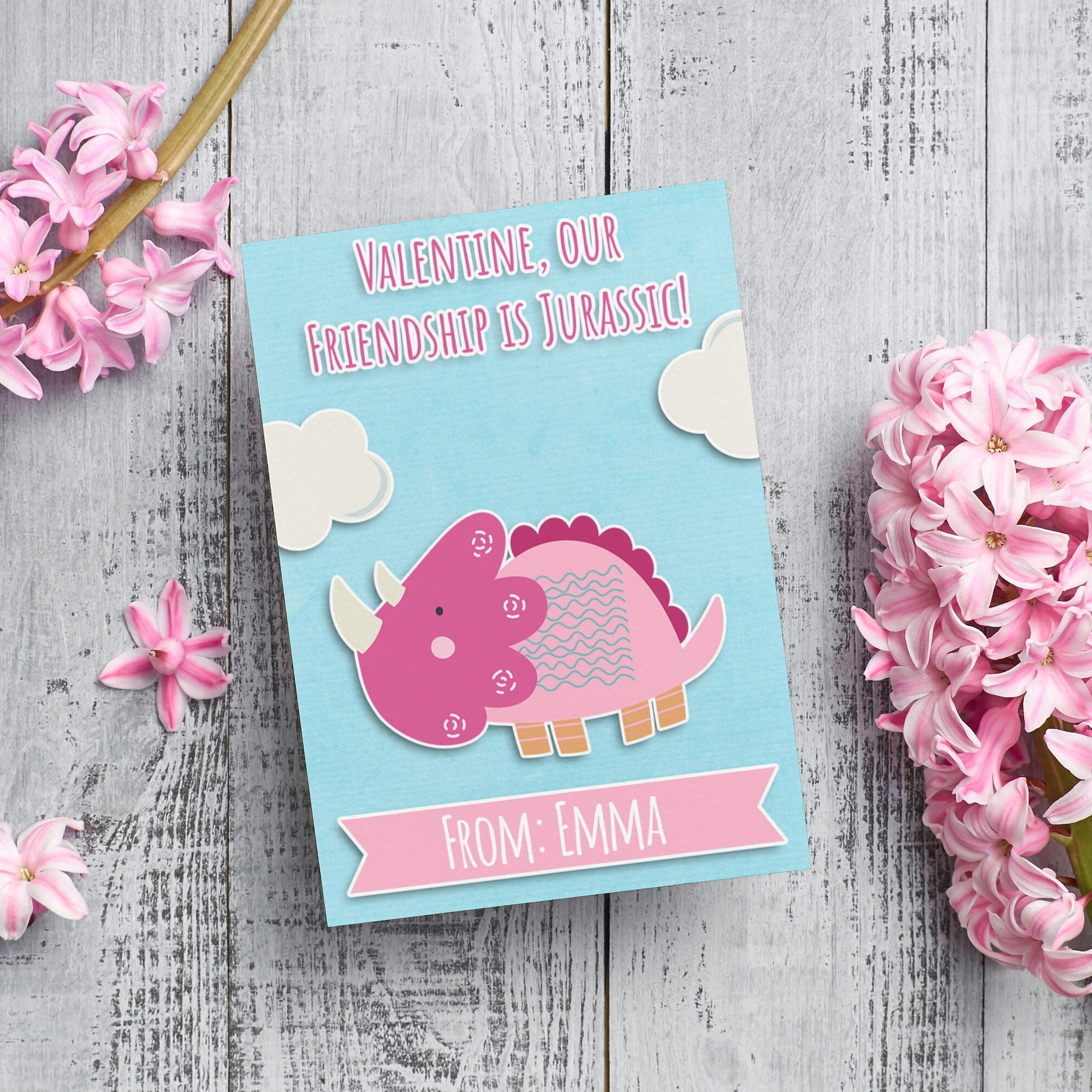 Dinosaur Valentine Day Cards - Print at Home Digital Download ...