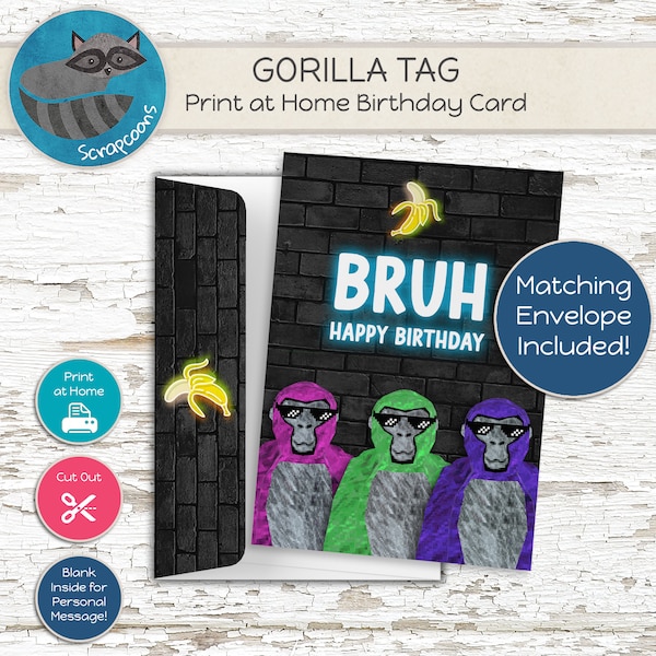 Funny Ape Birthday Card - Etsy