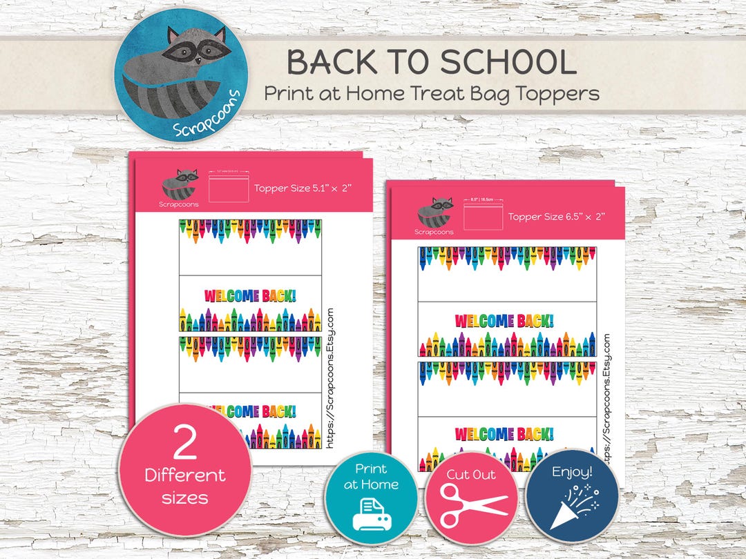 Back to School Treat Bag Topper Add a Sweet Touch to Your Classroom ...
