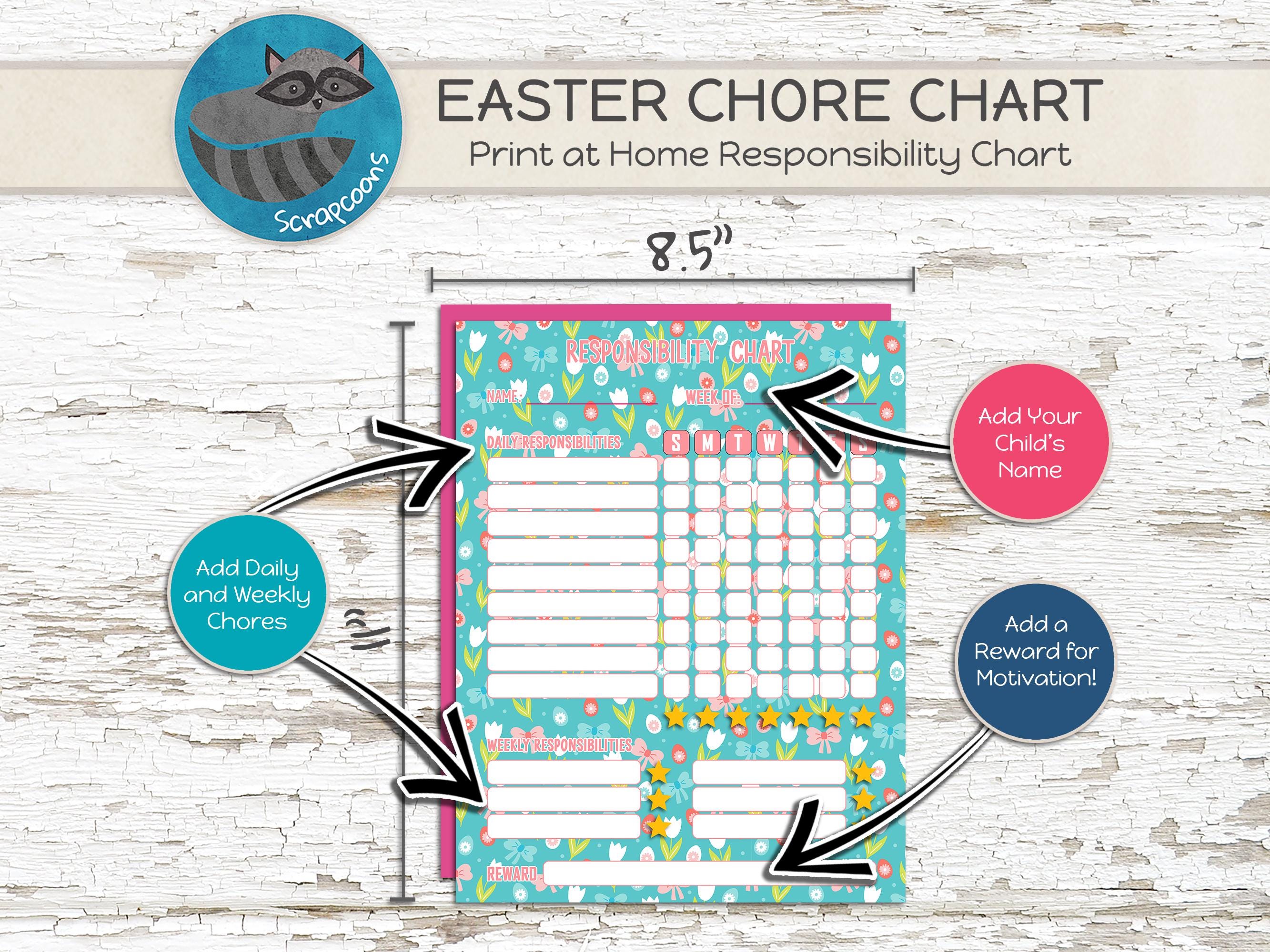 Easter Chore Chart for Kids - Etsy