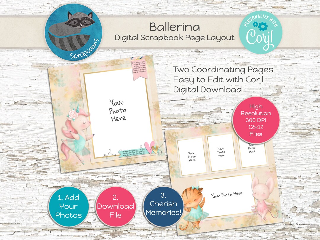 Ballet Premade Scrapbook Double Page Layout - Etsy