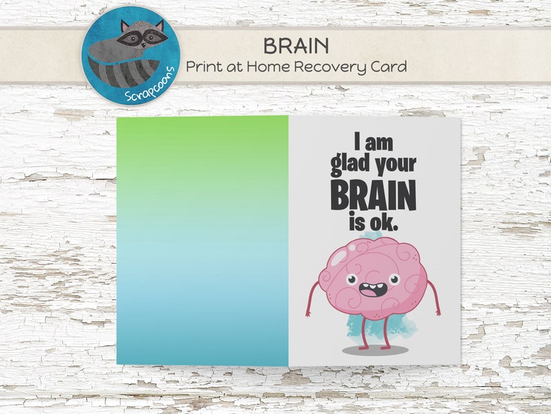 Brain Injury, Card and Envelope Printable - Etsy
