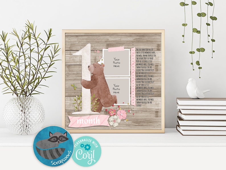 Baby First Year Scrapbook Pages Set – Monthly Templates for Easy DIY - Etsy
