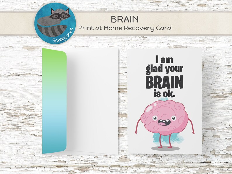 Brain Injury, Card and Envelope Printable - Etsy