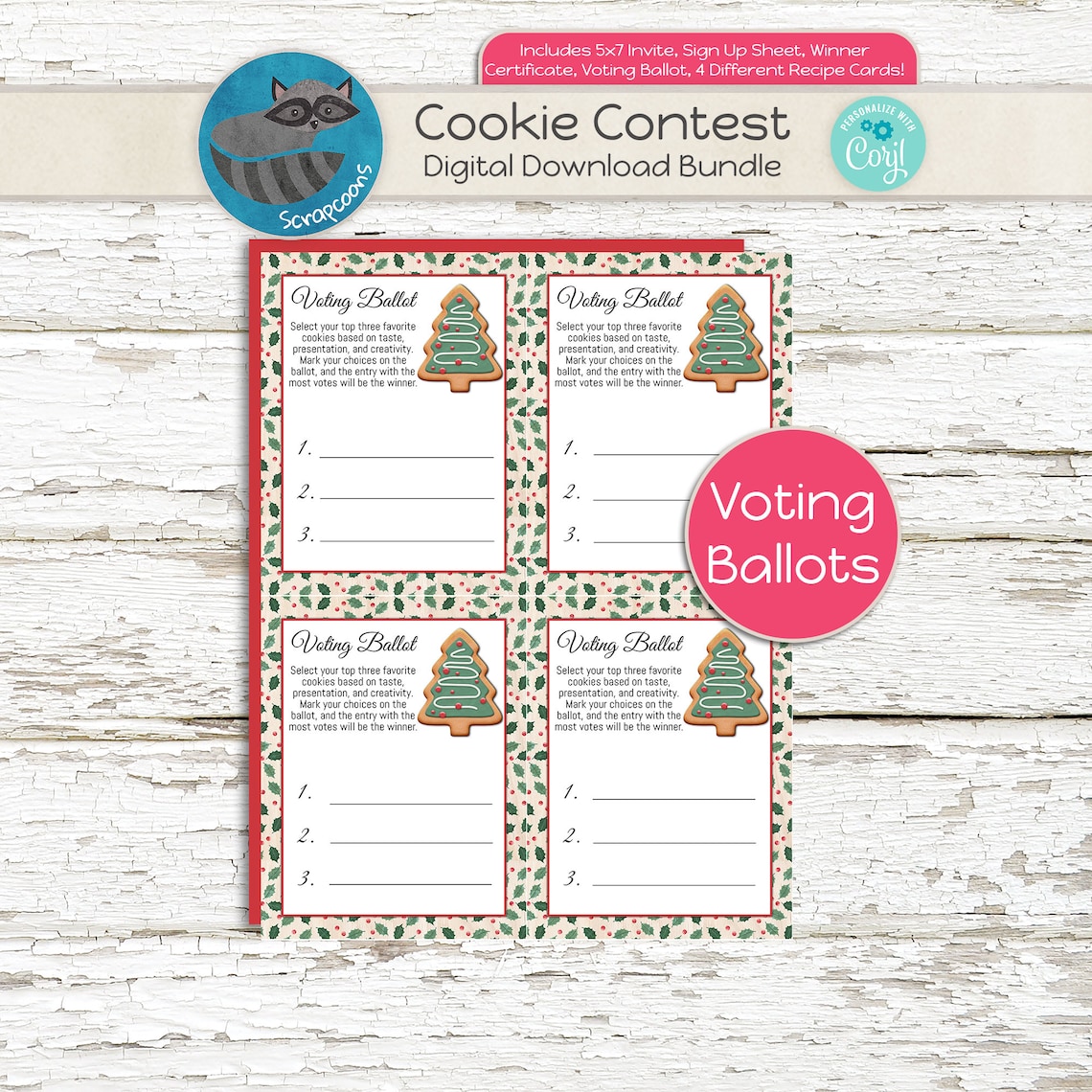 Christmas Cookie Decorating Contest Essentials: Invite, Recipe Cards ...