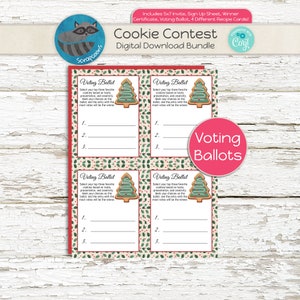 Christmas Cookie Decorating Contest Printable: Invite, Recipe Cards ...
