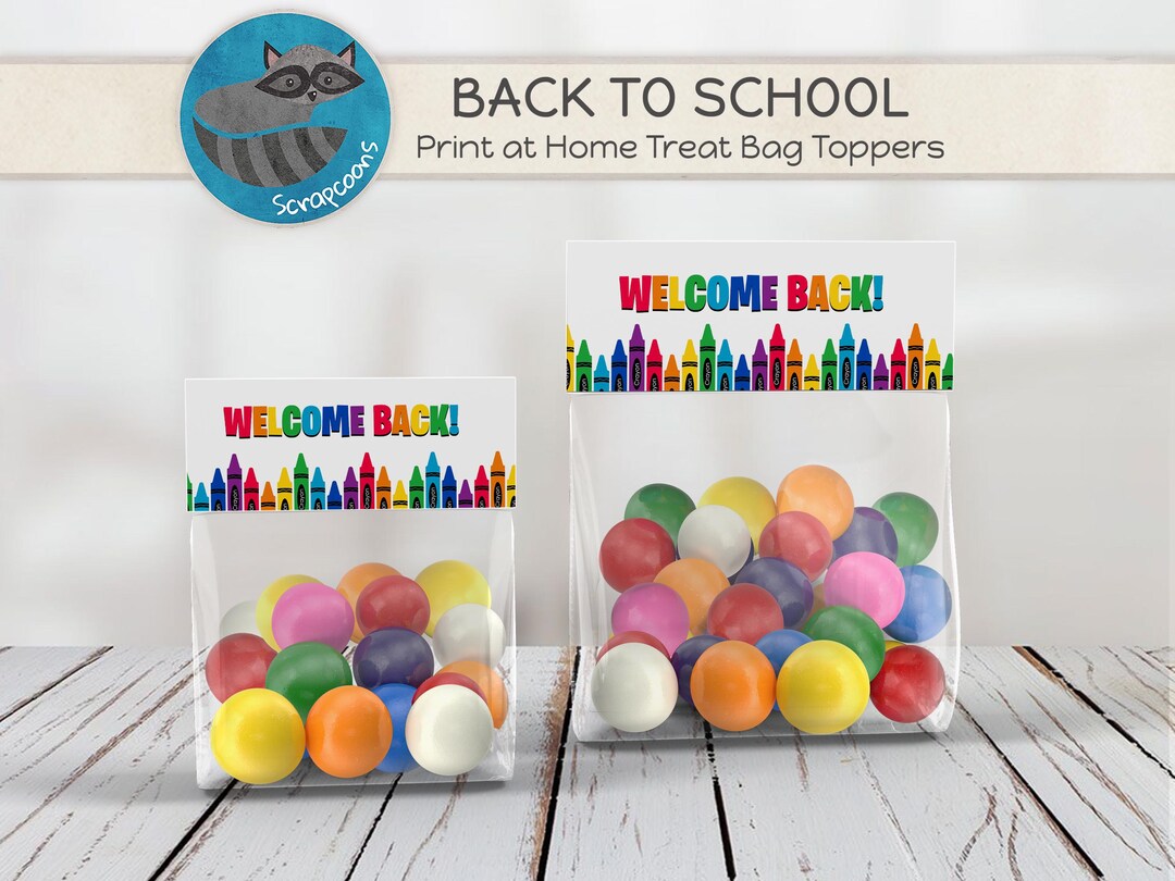 Back to School Treat Bag Topper - Add a Sweet Touch to Your Classroom ...
