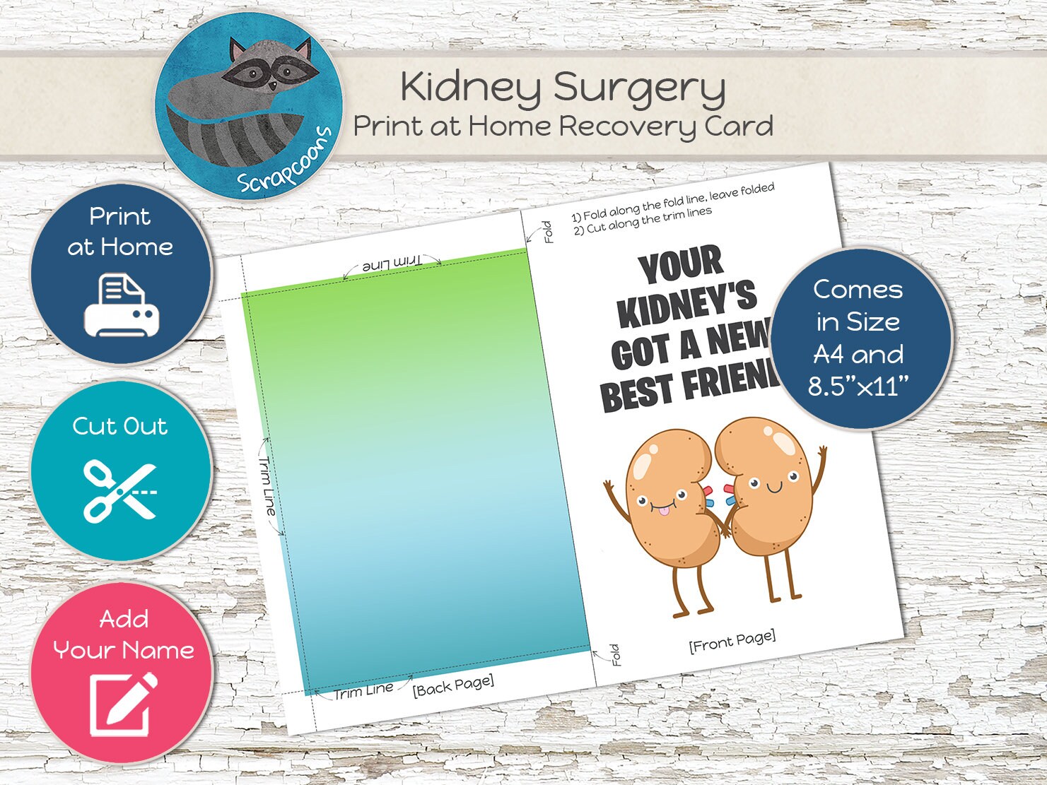 Kidney Transplant, Greeting Card Print at Home - Etsy