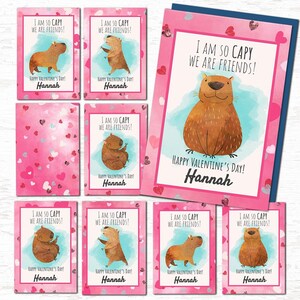 Capybara Valentine’s Day Card, Printable Instant Download, Funny Animal ...