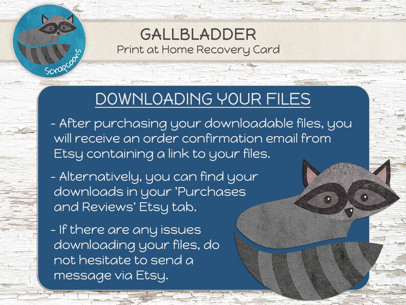 Gallbladder Surgery, Card and Envelope Printable - Etsy