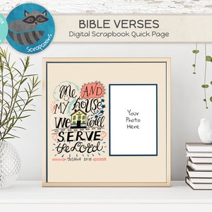 Bible Verse Digital Scrapbook Quick Page - Edit Template With Corjl - Etsy