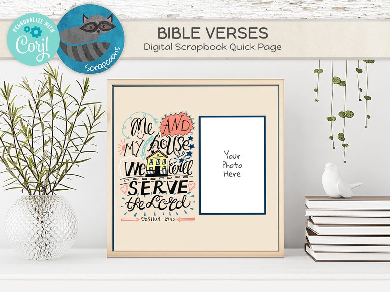 Bible Verse Digital Scrapbook Quick Page - Edit Template With Corjl - Etsy