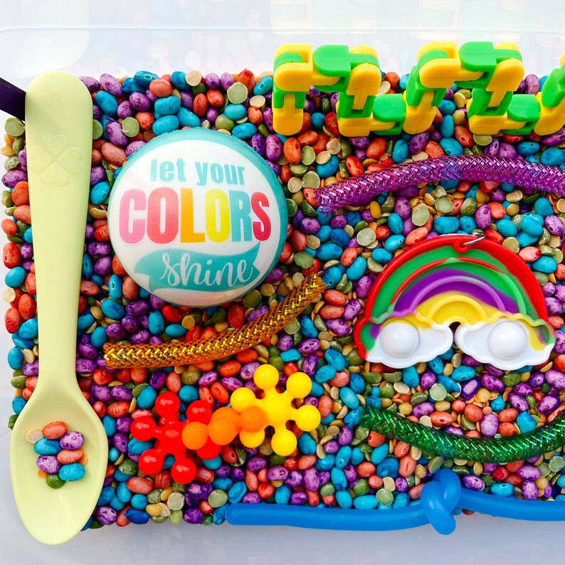 Rainbow Sensory Bin Sensory Tote Play Kit Activity Kit Toddler Gift ...