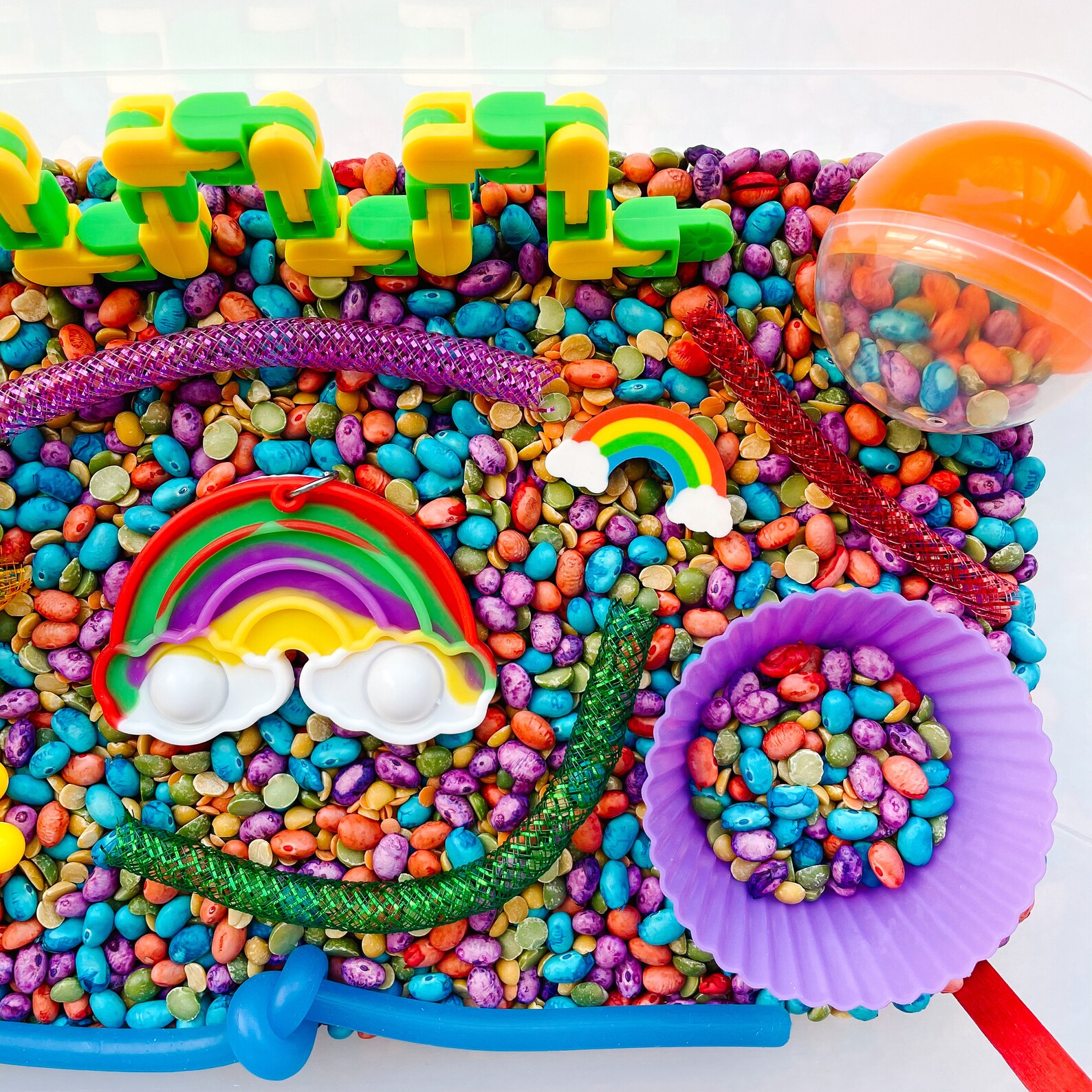 Rainbow Sensory Bin Sensory Tote Play Kit Activity Kit Toddler Gift ...