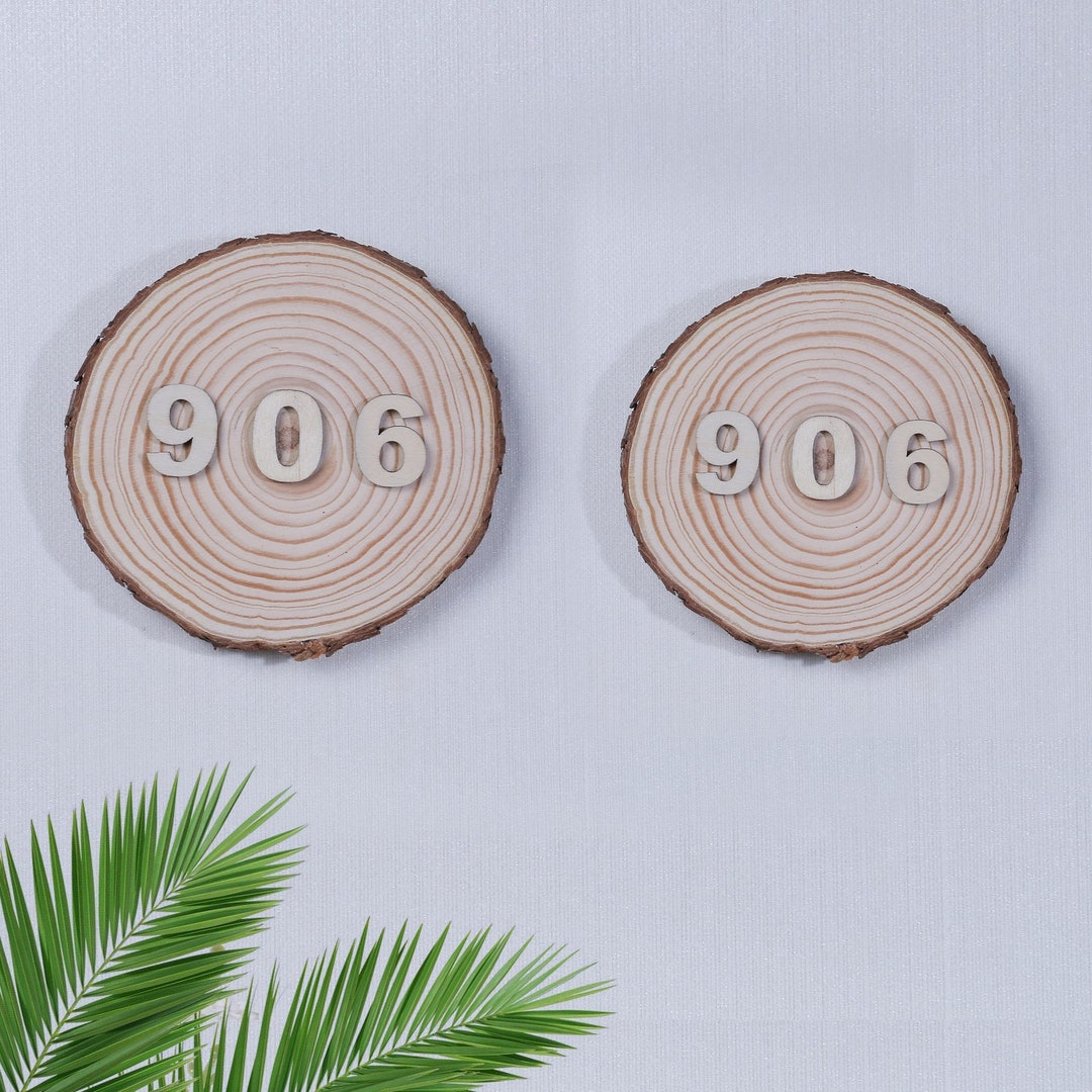 Rustic House Numbers Sign, Wooden Address Plaque, Natural Wood Address ...