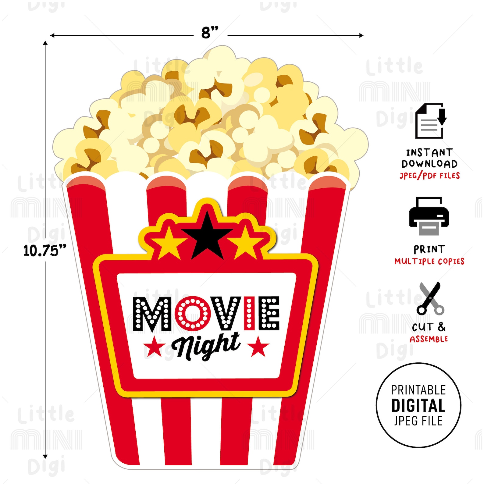 Movie Table Centrepieces Movie Labels Cut-outs Movie - Etsy
