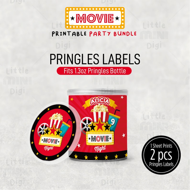 CUSTOM Movie Theme Party Bundle Movie Birthday Party Pack | Etsy