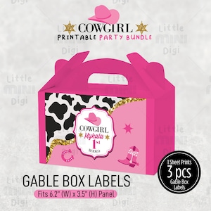 Cowgirl Birthday Party Bundle, Printable Cowgirl Birthday Party Pack ...