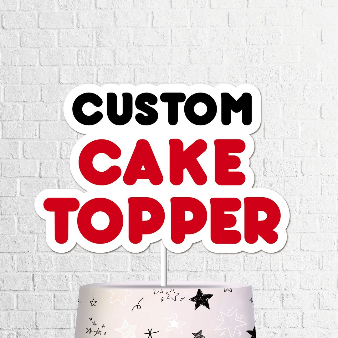 Topper de bolo PERSONALIZADO (1 peça) - Etsy Portugal