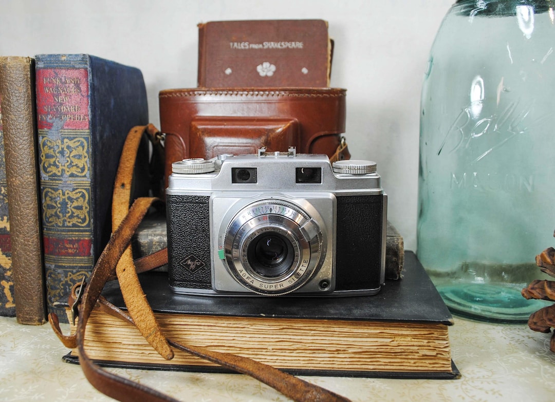 Vintage Afga Super Silette Film Camera With Leather Case, Made in ...