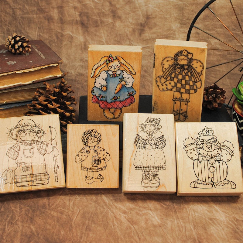 Girl Rubber Stamp - Etsy