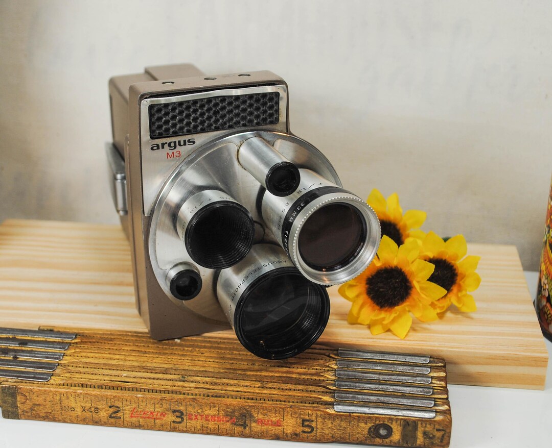 Vintage 1950s Argus M3 Turret Home Movie Camera - Etsy