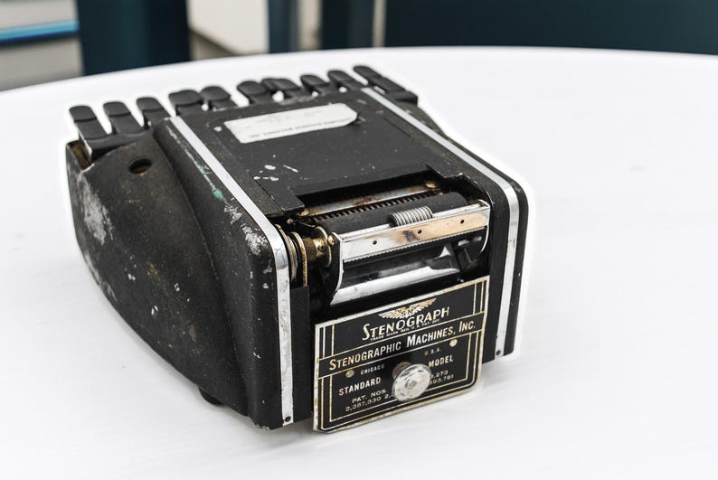 Antique Stenograph Shorthand Machine, Vintage Dictation Equipment, Made ...