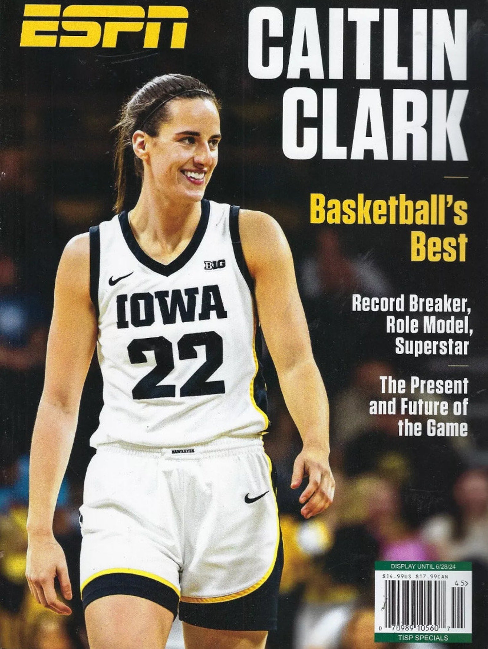 ESPN Magazine 2024 Caitlin Clark Iowa Hawkeyes Basketball’s Best, Final ...