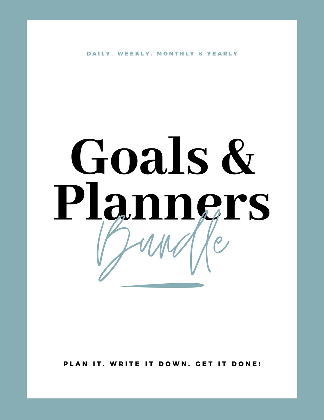 Goals and Planner Bundle Digital Downloads - Etsy