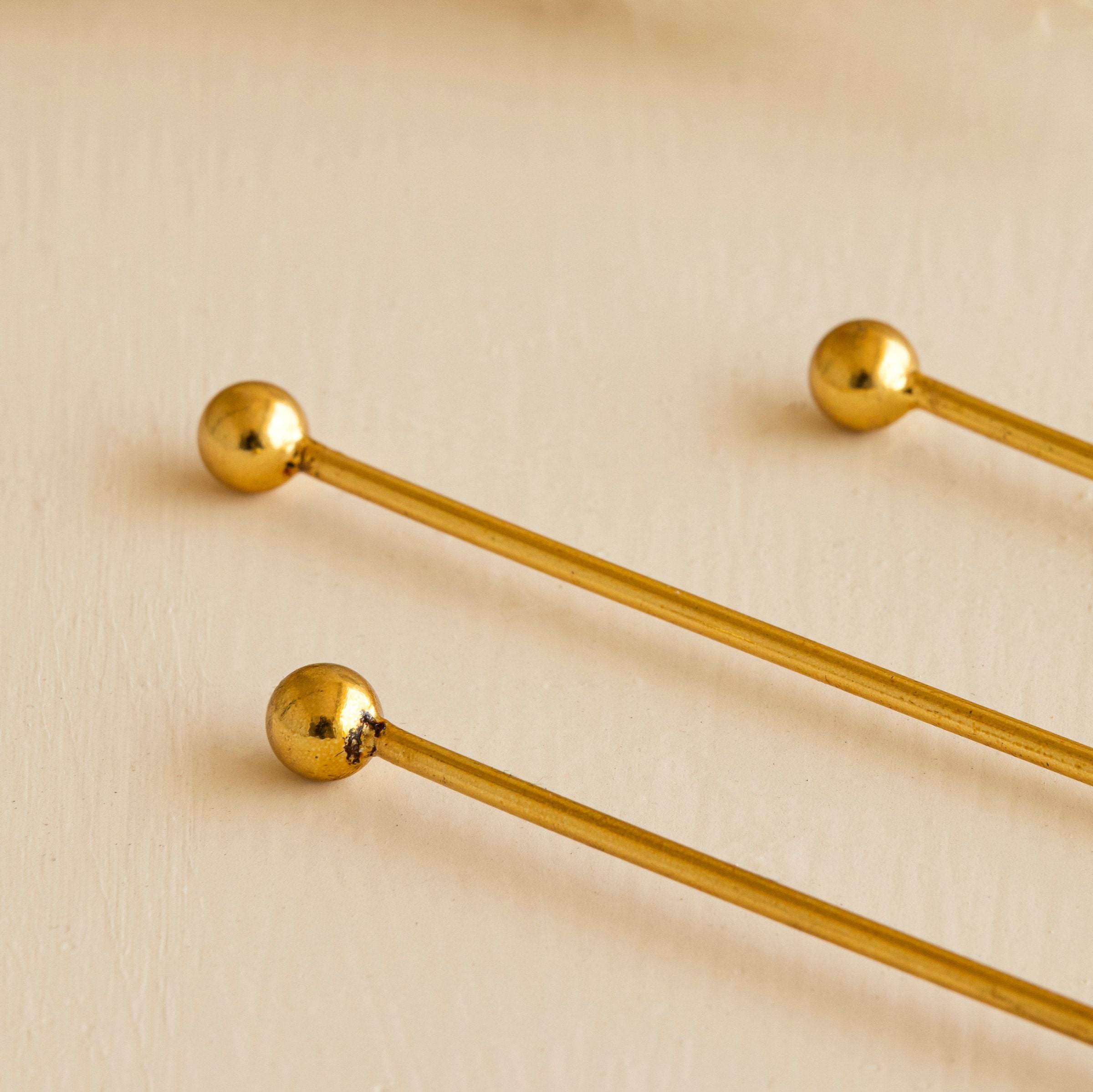 Brass Stirrers- Set of 2, Cocktail Shaker, Barware Accessory, Mocktail ...