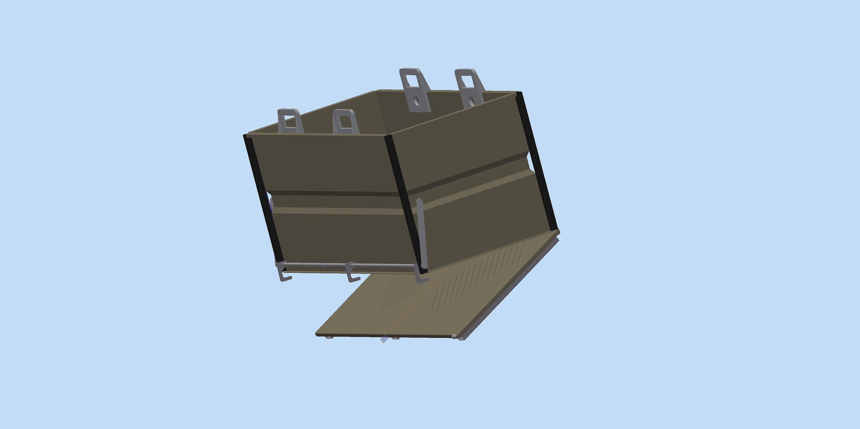 Industrial Dump Hopper Plans: Forklift Waste Bin (dxf,pdf) - Etsy
