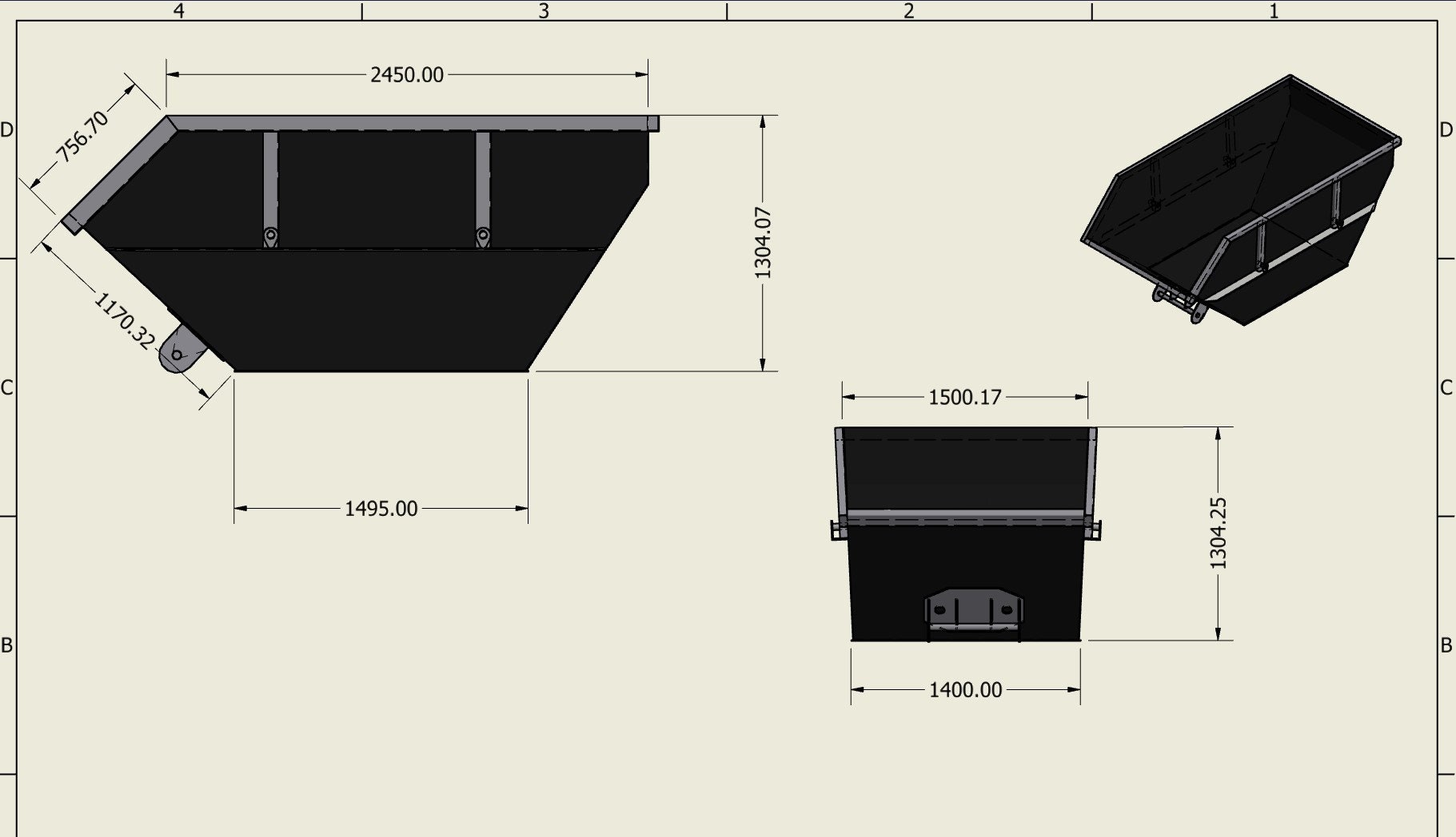 Plans Lasercut Ready for a Small Skip Bin 3000lt - Etsy