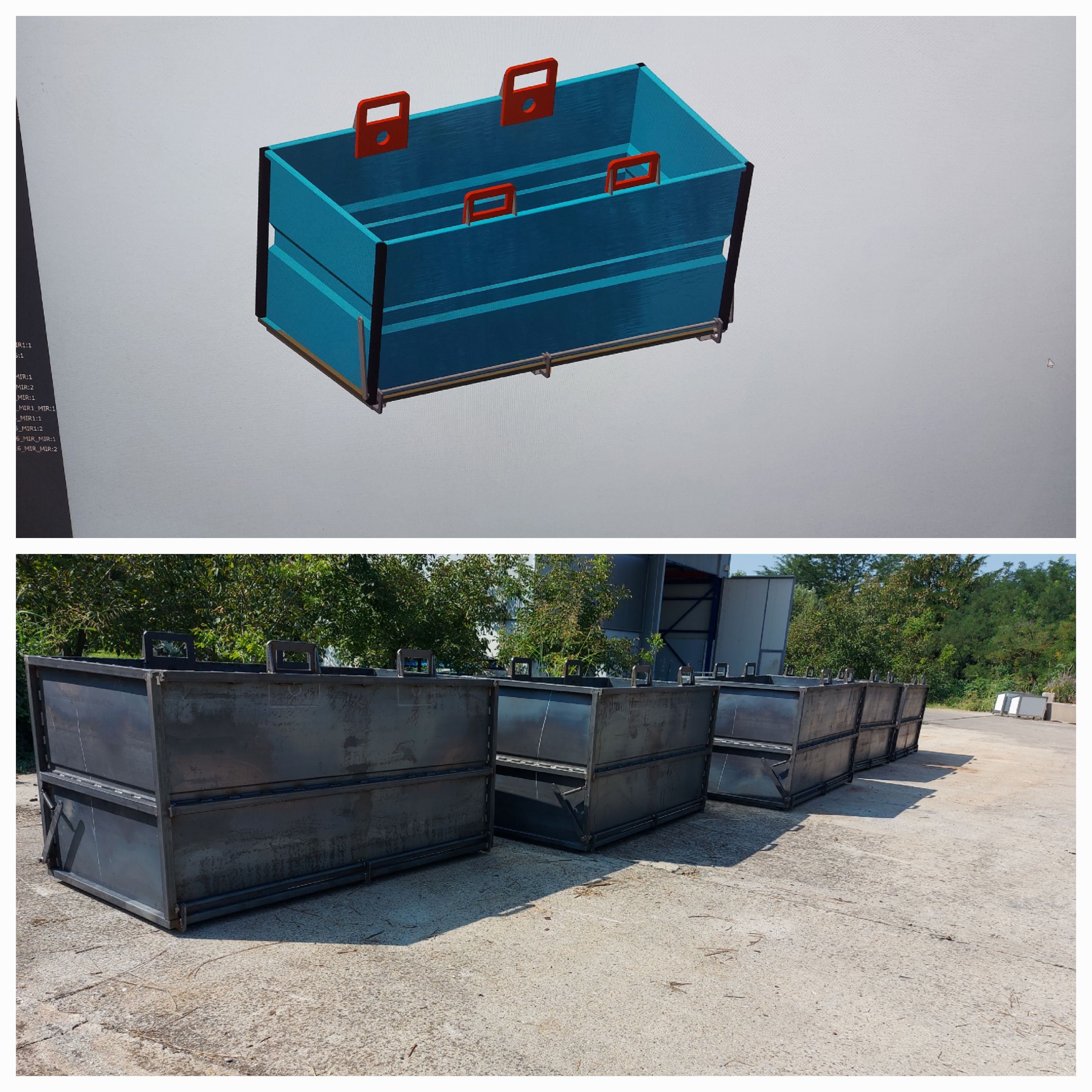 Industrial Dump Hopper Plans: Forklift Waste Bin (dxf,pdf) - Etsy