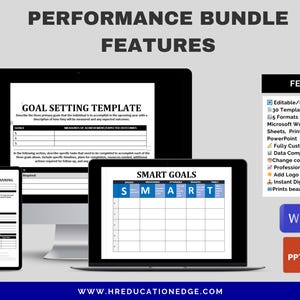 Performance Review Template, Employee Feedback Goals, HR Self ...