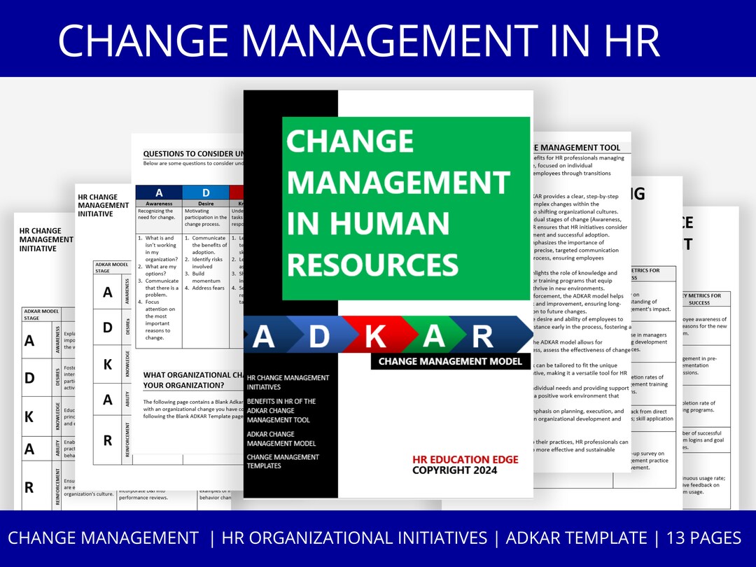HR Change Management ADKAR Model Template (digital Download) - Etsy