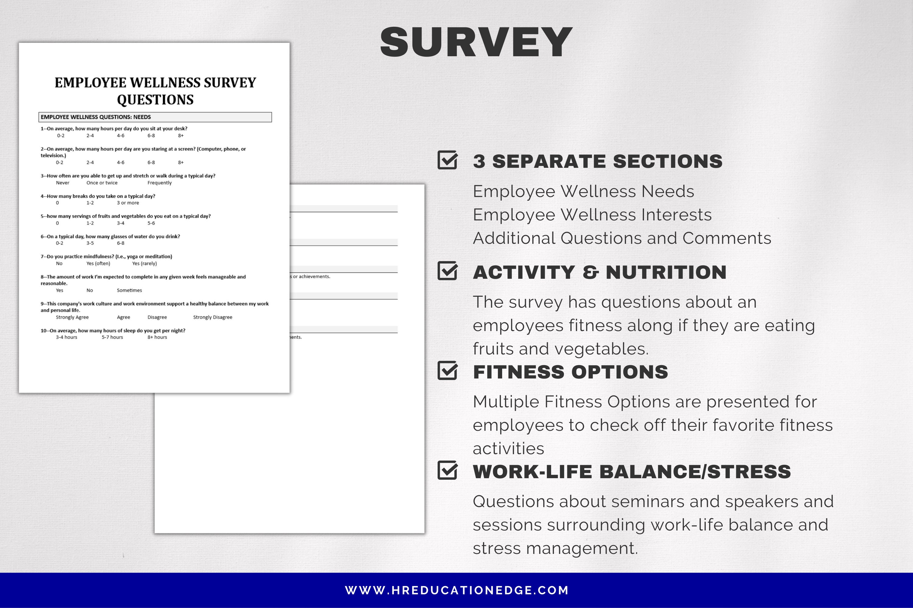 Employee Wellness Survey Employee Benefits Input & Feedback Work-life ...