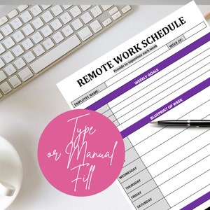 Remote Work Schedule Template | HR Templates | Human Resources Forms ...