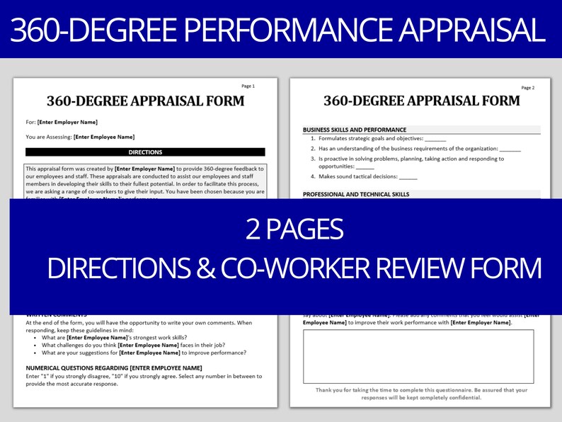 Editable 360 Performance Review Template: Comprehensive HR Appraisal ...