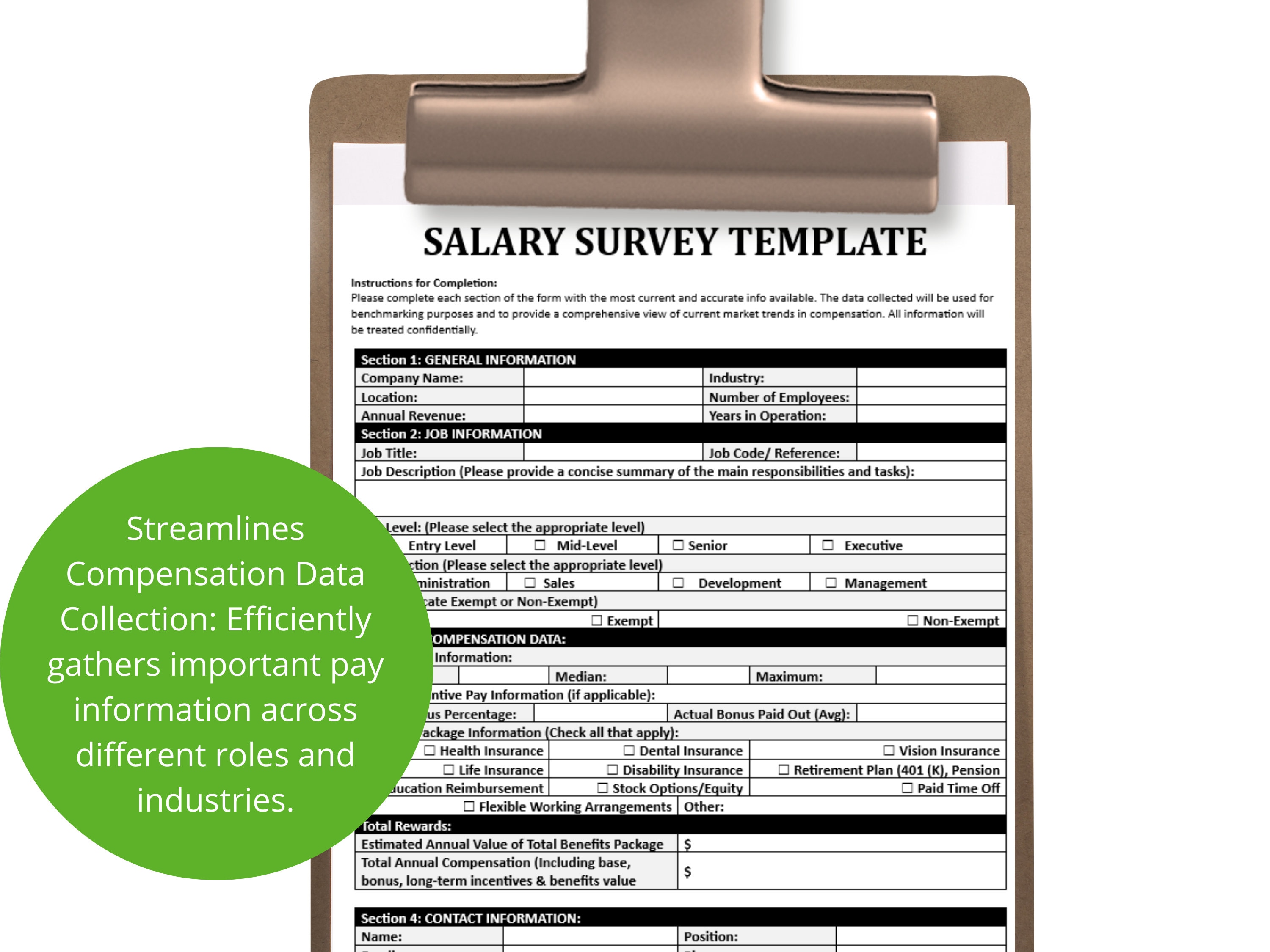 Salary Survey Compensation Data Market Analysis Employee Wage ...