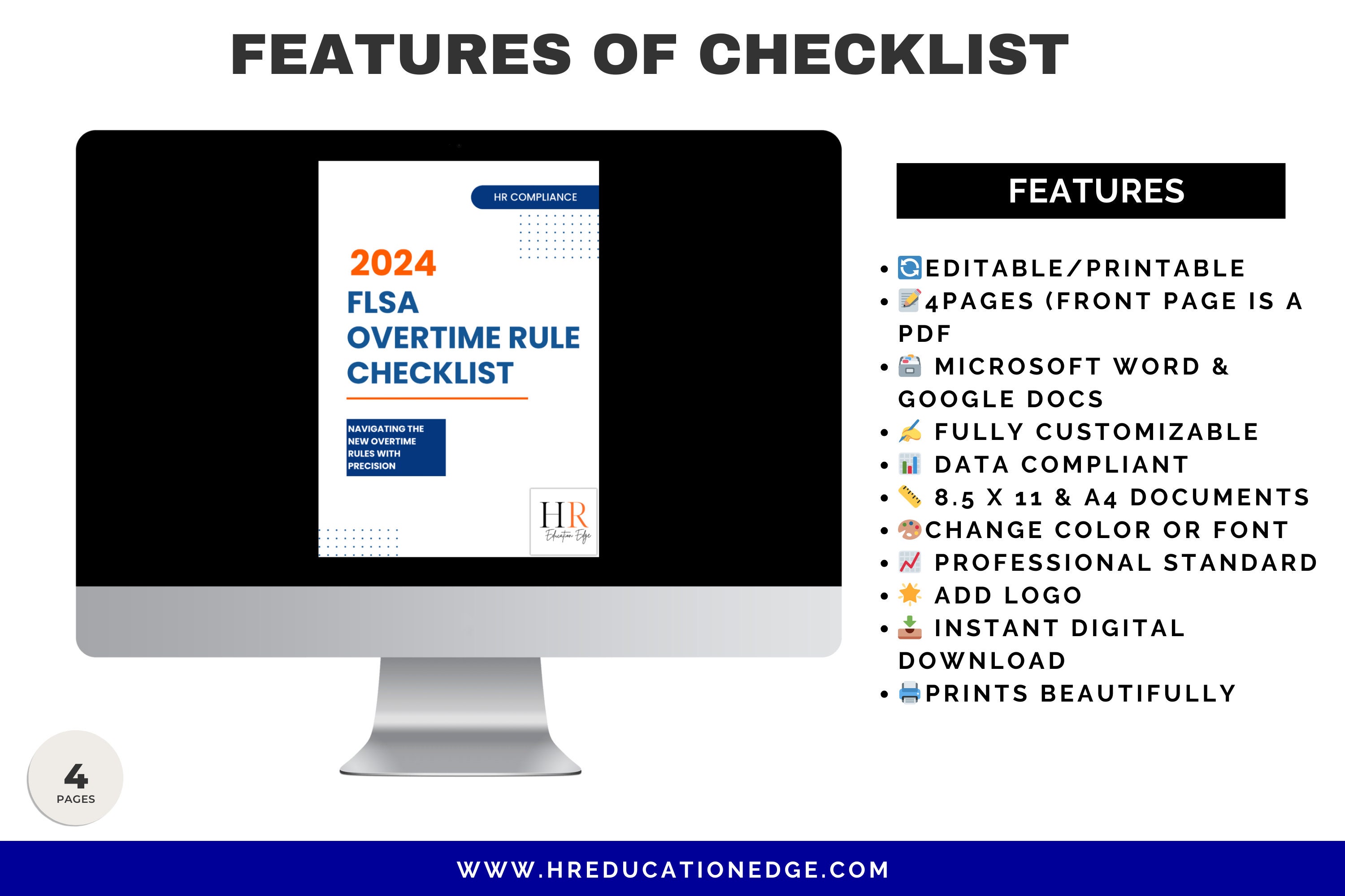 FLSA Overtime Checklist & Rule Guide: HR Compliance, Employment Law ...