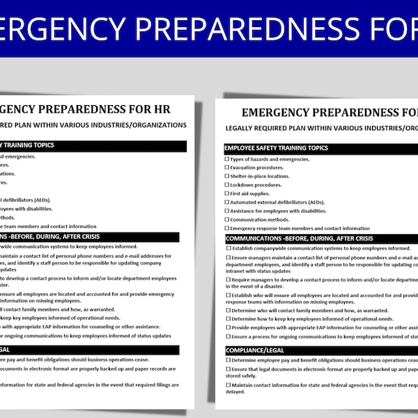 Emergency Preparedness - Etsy