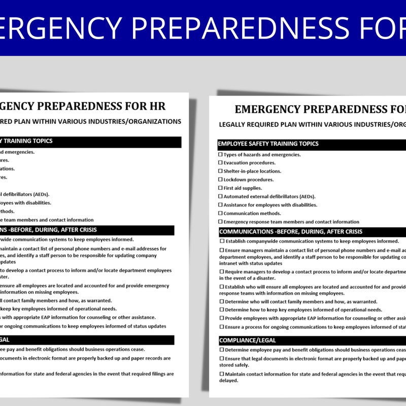 Emergency Preparedness Binder - Etsy