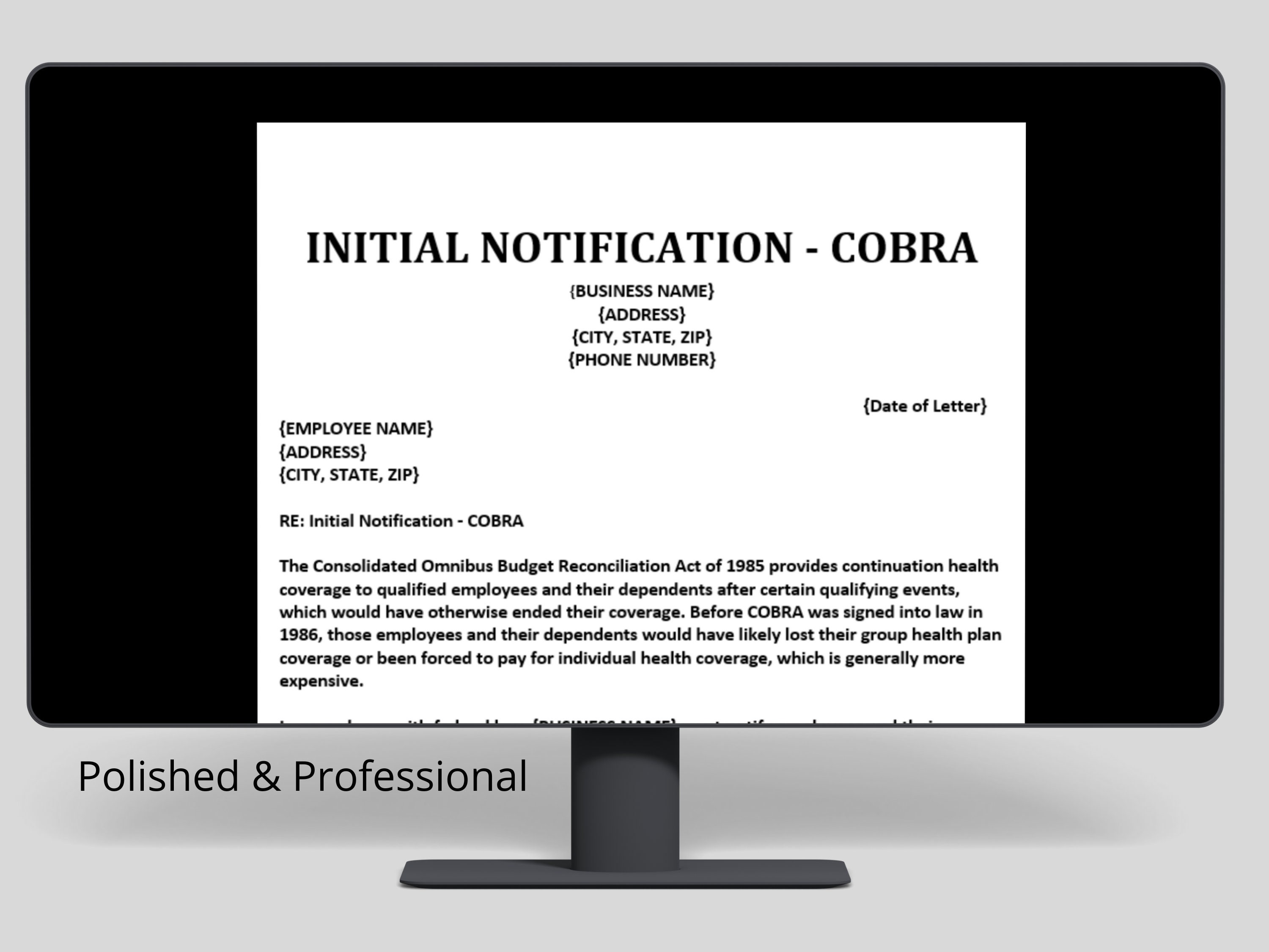 COBRA Continuation Coverage Notification - Etsy