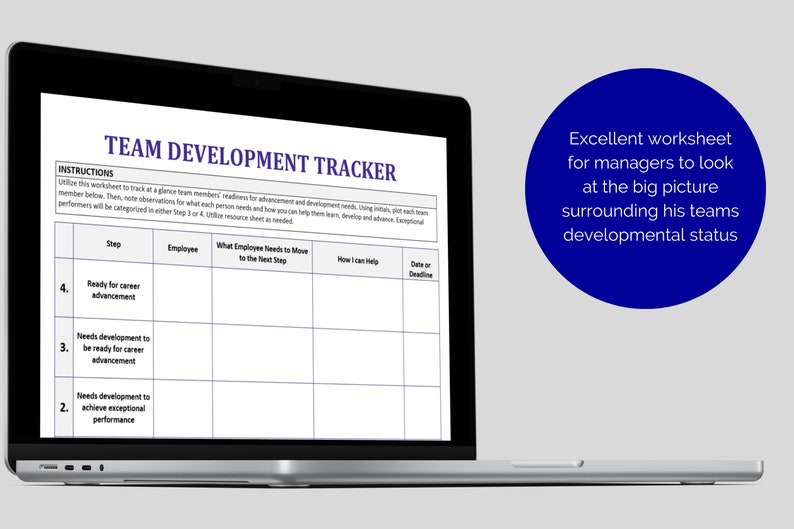 Team Development Planning Tracker Worksheet Manager Planning Worksheet ...